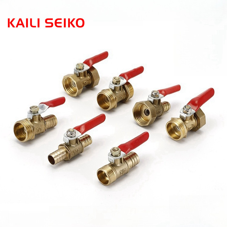 Brass Ball Valves 1/8 1/4 3/8 1/2 Male Female Thread Fittings Barb 6 8 ...