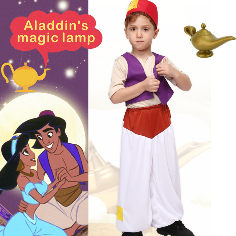 Movie Aladdin and the magic lamp Aladdin Costume for child Boy Adam ...