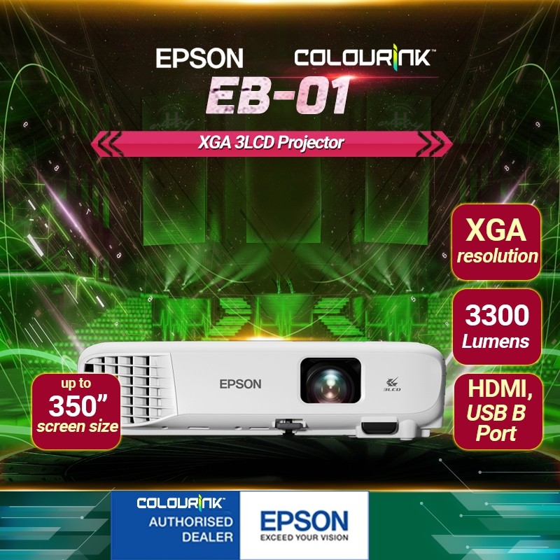 EPSON EB-E12 Projector 3600 LUMENS Meeting Rooms Classroom Business ...
