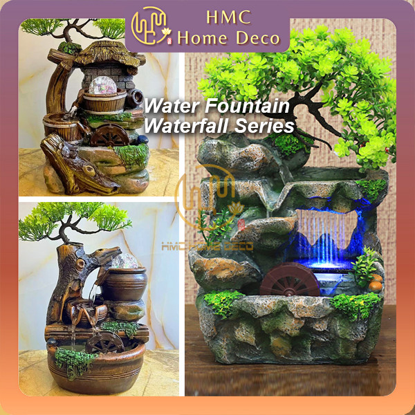 Water Fountain Waterfall Series Water Features Garden Home Decor / Meja ...