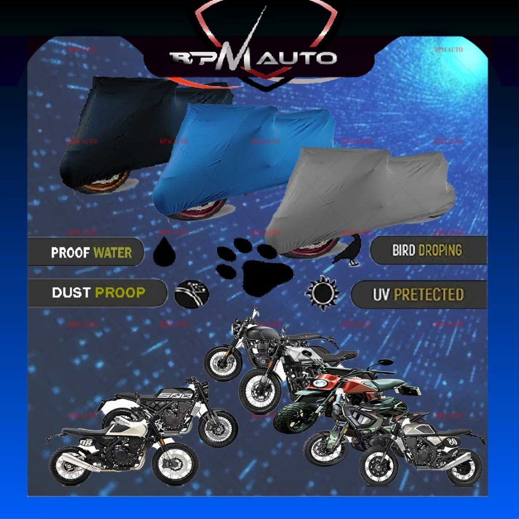 BRIXTON Motorcycle Cover Protection Waterproof Dust Selimut Motos ...