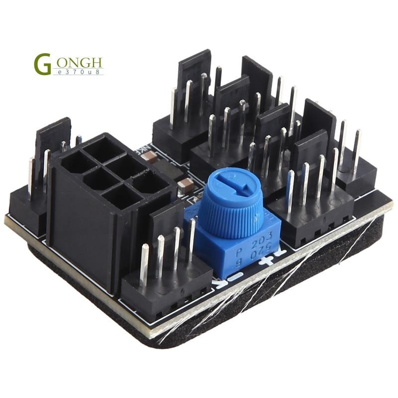3-Pin 4-Pin Fan Adapter PWM PC Case Cooling Fan Hub 8-Way Splitter 12V ...