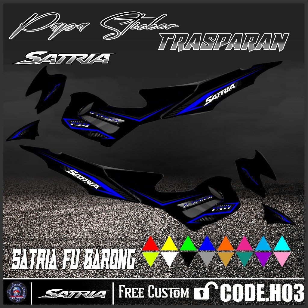 NEW Transparent Striping SATRIA FU BARONG STICKER MOTIF Transparent ...