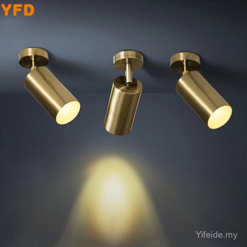 YFD Gold Surface Mounted Siling Spotlight LED Sudut Laras Ruang Tamu ...