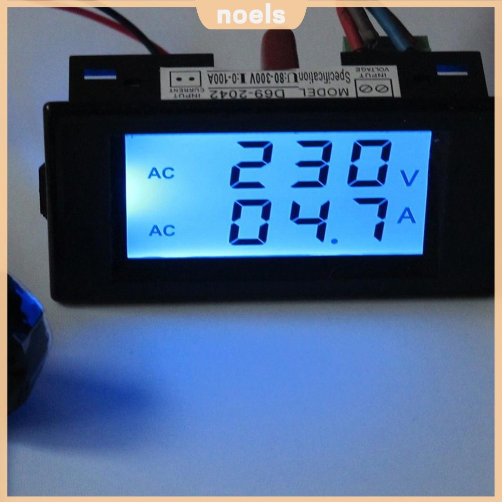 Digital Voltmeter Ammeter AC 300V 100A Panel Amp Volt Meter Dual LCD Display Voltage Current ...
