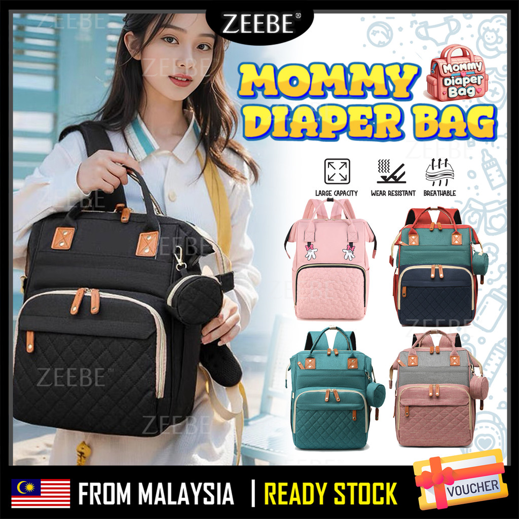 ZEEBE Large Baby Mummy Bag Diaper Backpack Baby Travel Mother Large ...