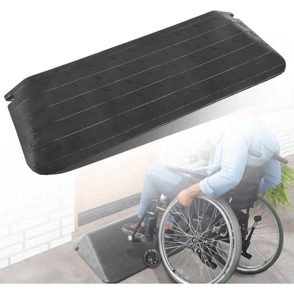 Wheelchair Ramp 3" Rise, Rubber Threshold Ramps for Home Doorway, 5500 ...