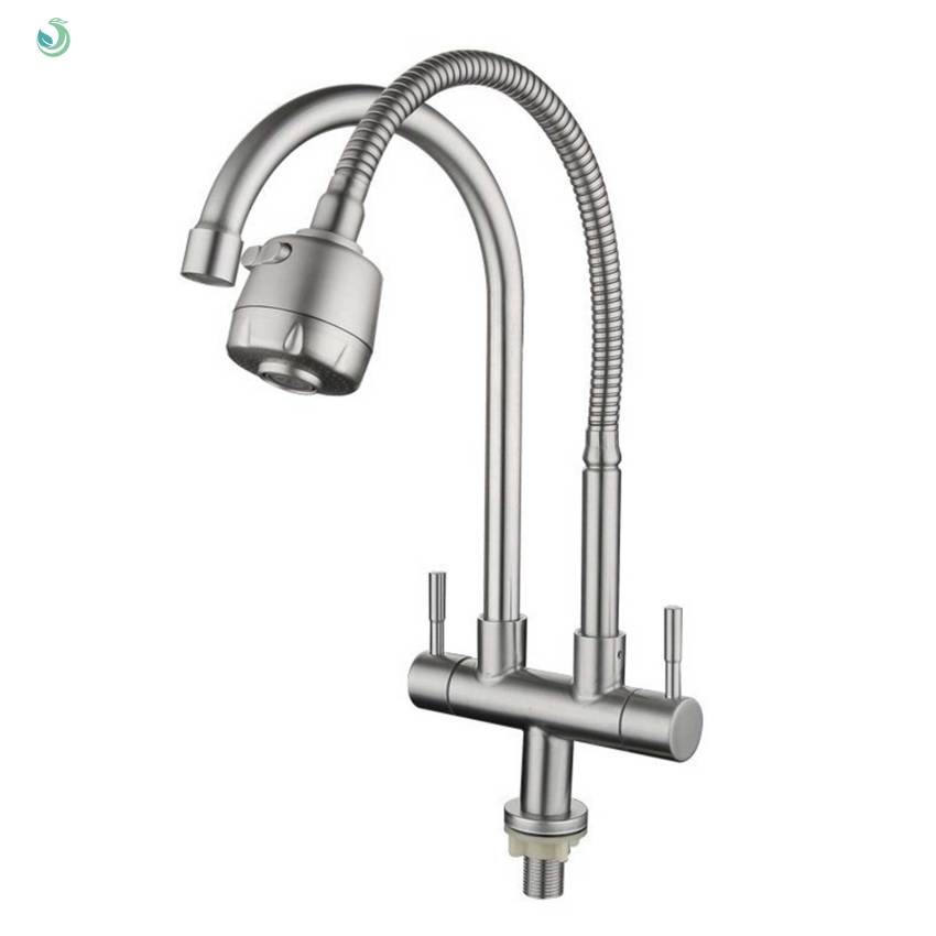 SUS304 Single Cold Kitchen Tap (Heavy Duty) Best Quality Two Ways ...