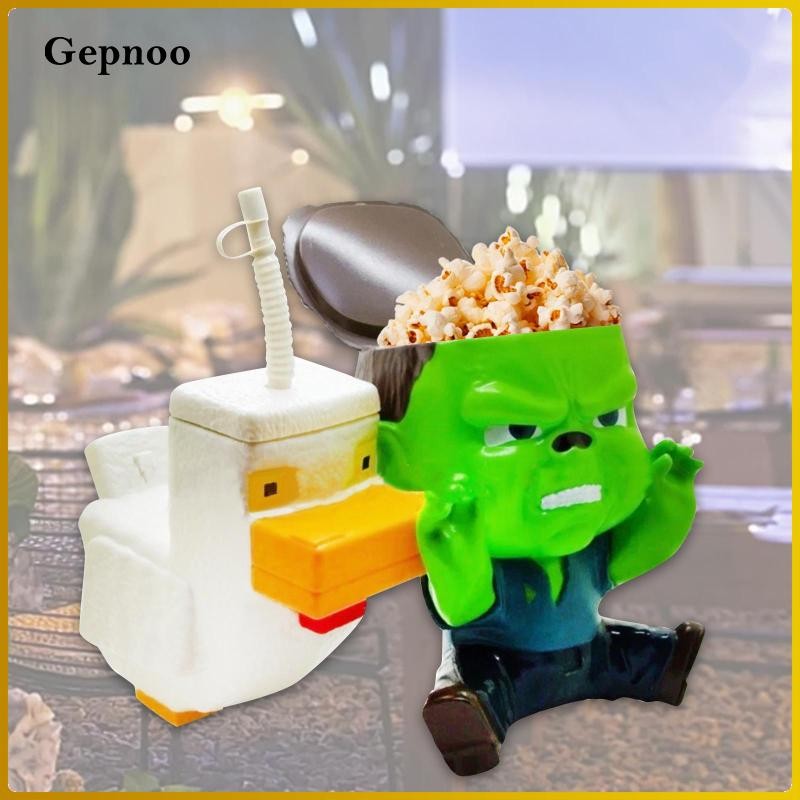 Gepnoo 3D Popcorn Bucket Minecraft Character Compact for Pixel Gifts ...