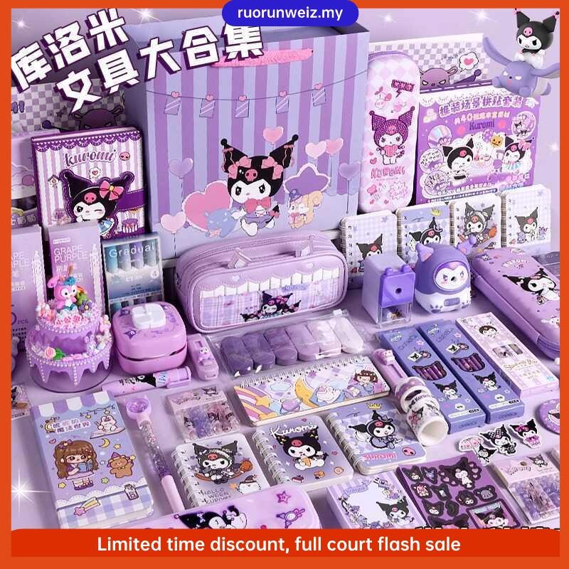 Kuromi Stationery Set Handbook Journal Gift Box Set for Children Girls ...