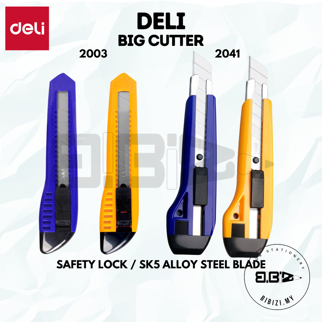 Deli Big Cutter With SK5 Alloy Steel Blade Utility Knife Paper Heavy ...