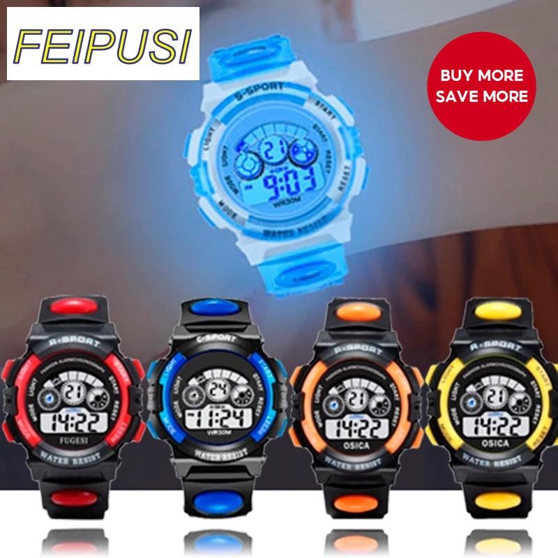 Waterproof Kids LED Watch with Luminous Multifunction Display for Boys ...