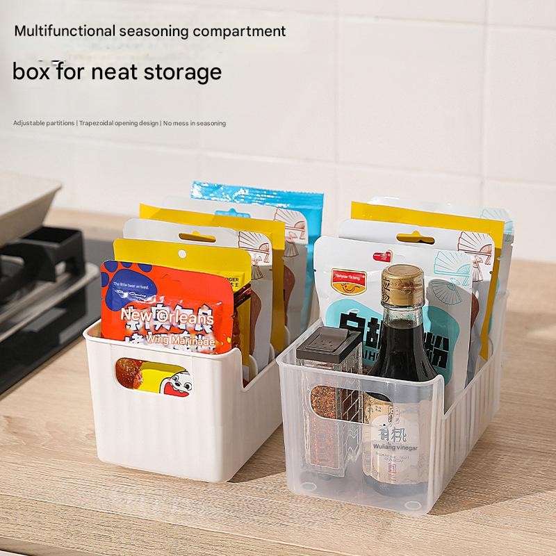 Kitchen Seasoning Bag Storage Desktop Condiment Storage Rack Seasoning ...