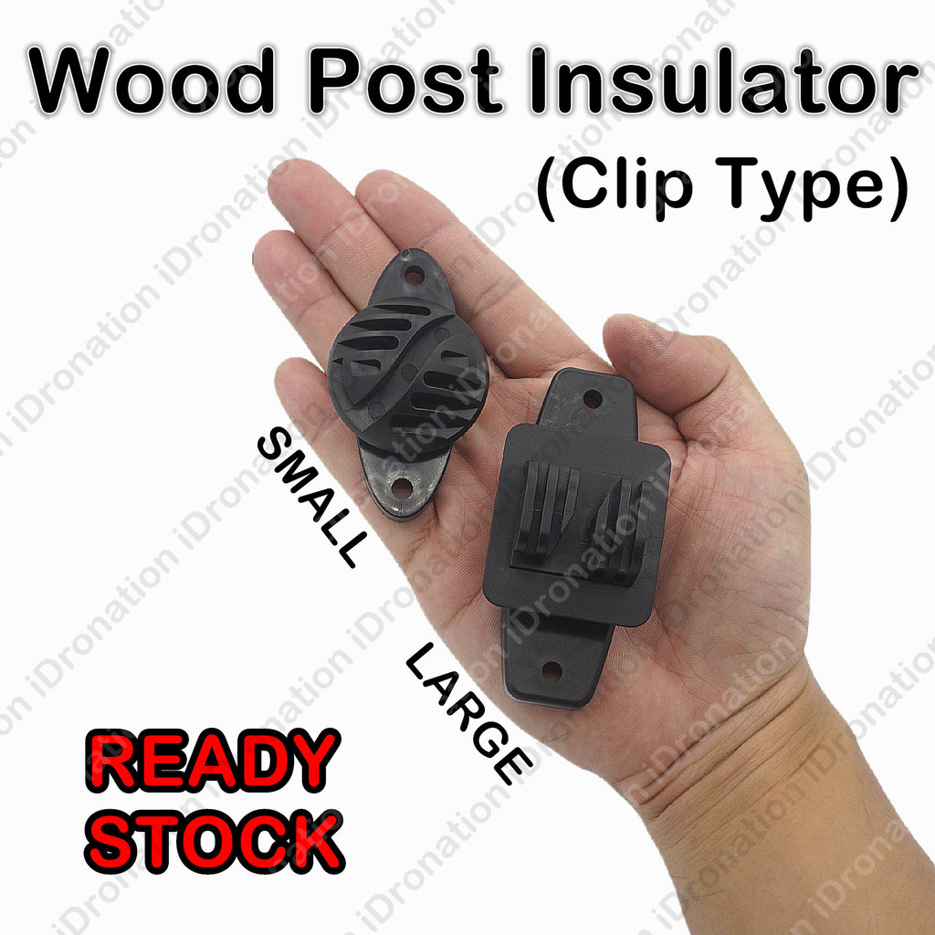 Clip Wood Post Insulator Electric Fence Clips Fencing Pagar Elektrik ...