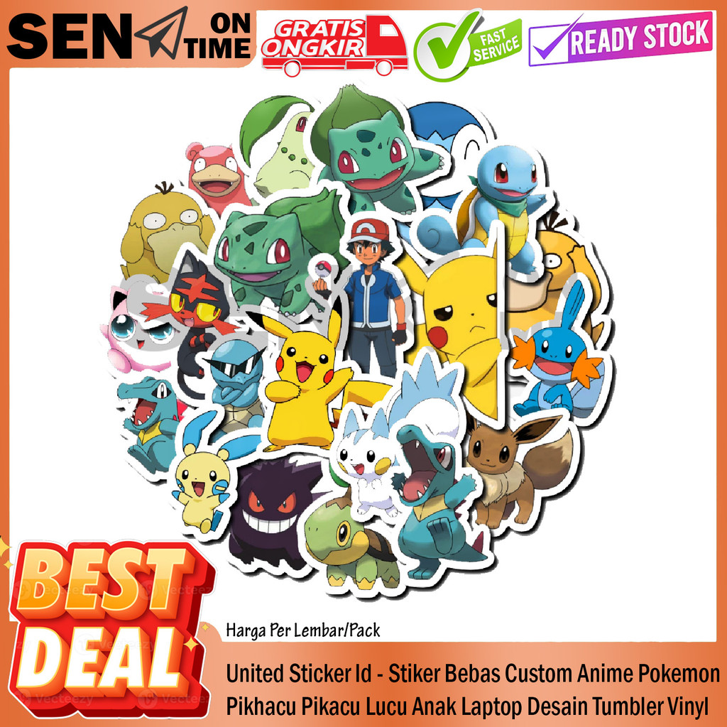 United Sticker Id - Free Custom Stickers Anime Pokemon Pikhacu Pikacu ...