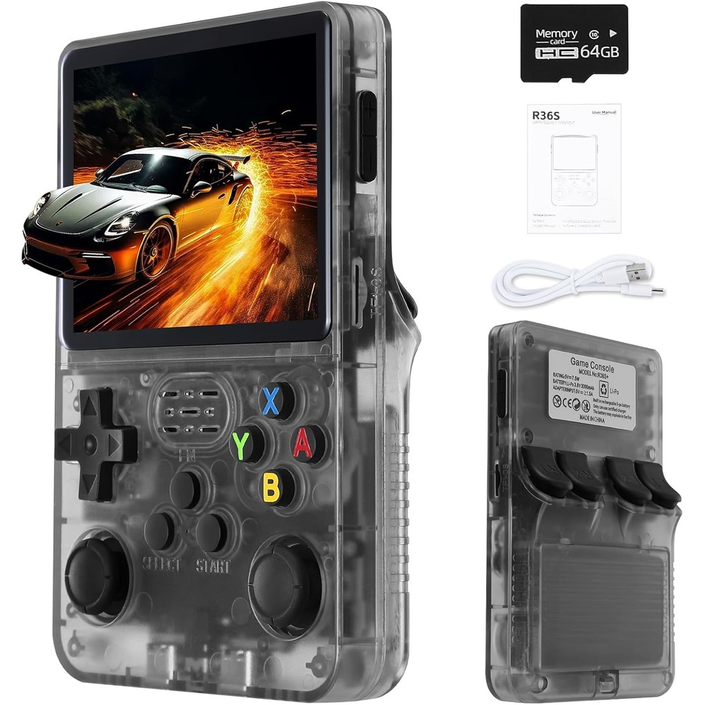R36S Retro Handheld Game Console, 15000+ HD Classic Games Mini Retro ...