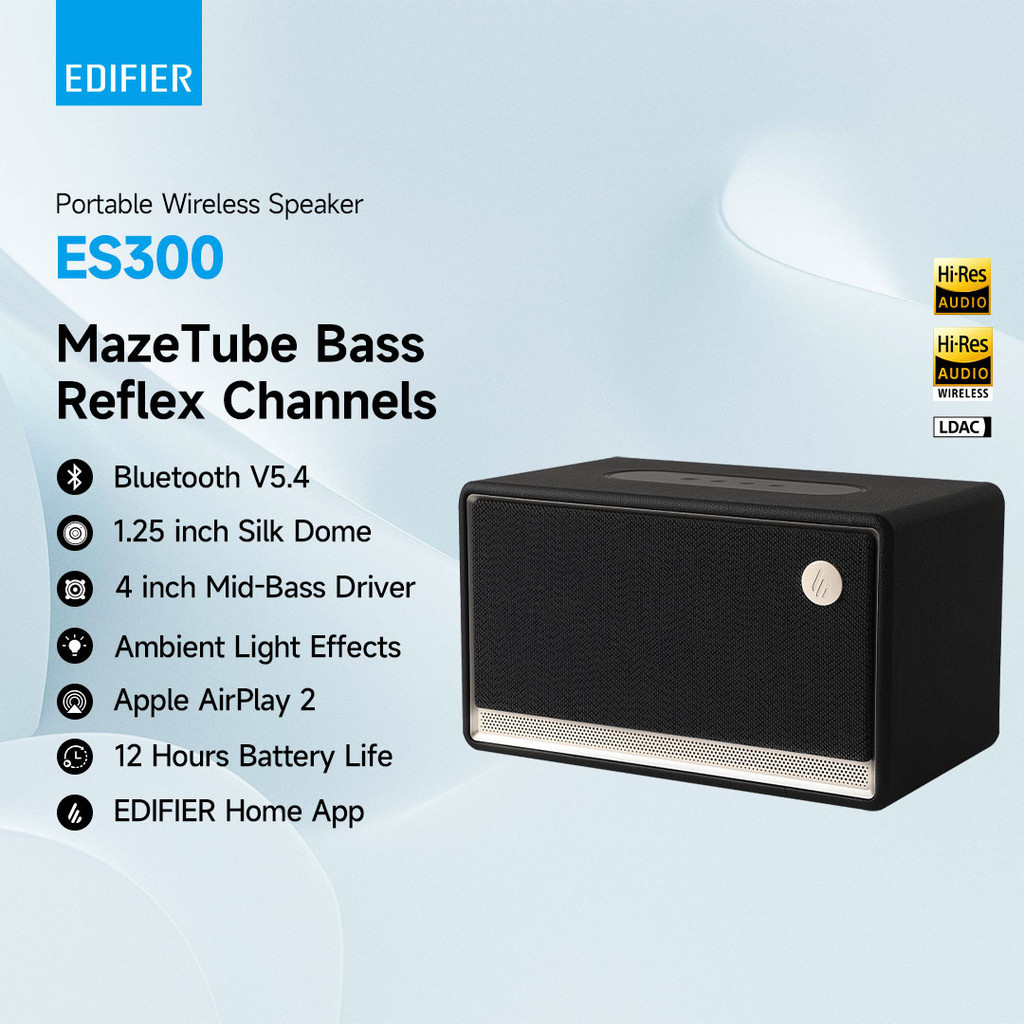 Edifier Portable Bluetooth 5.4 Hi-Res Audio Speaker With Wi-Fi ES300 | Shopee Malaysia