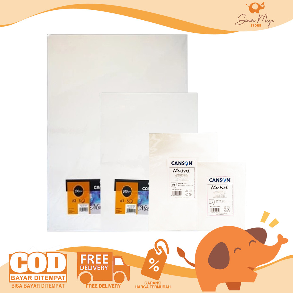 CANSON Montval 200/220 gsm Watercolor Paper - Watercolor Painting Paper ...