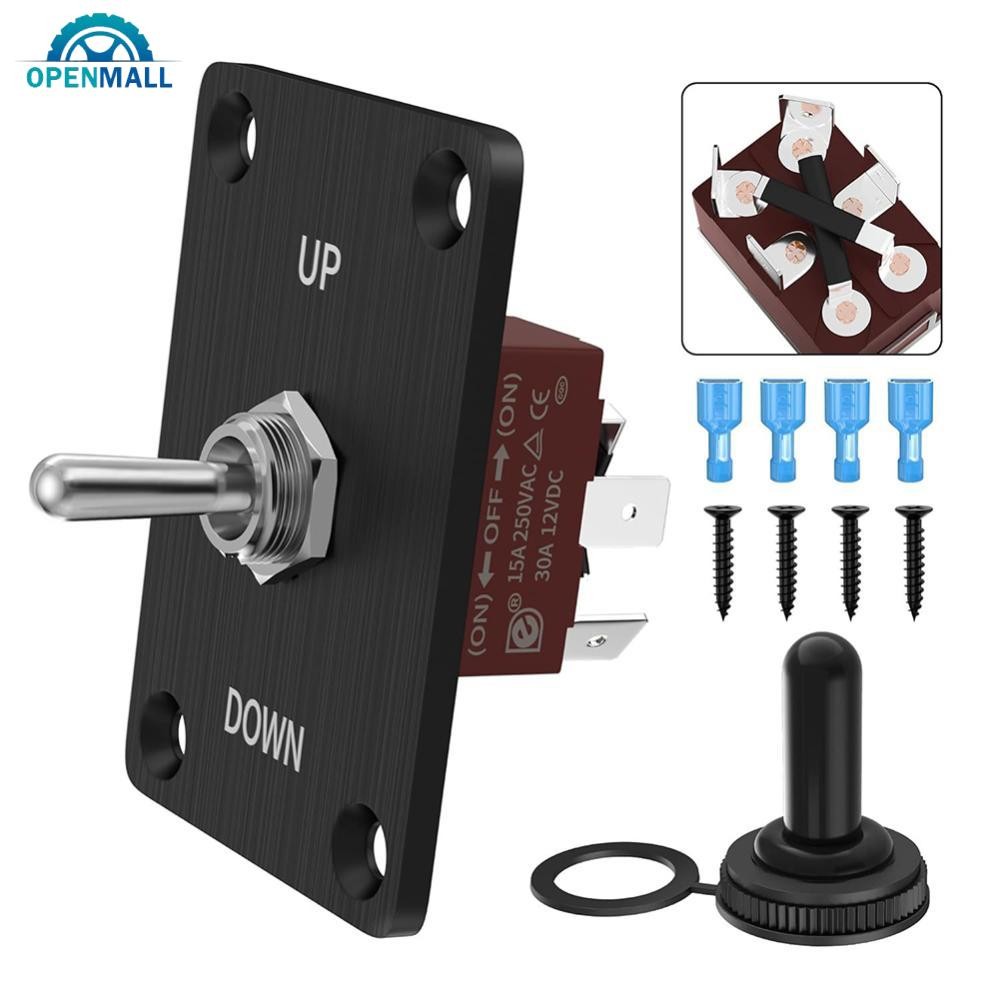 OPENMALL 12V DC Heavy Duty Toggle Switch Waterproof Toggle Switch 2 Pin ...