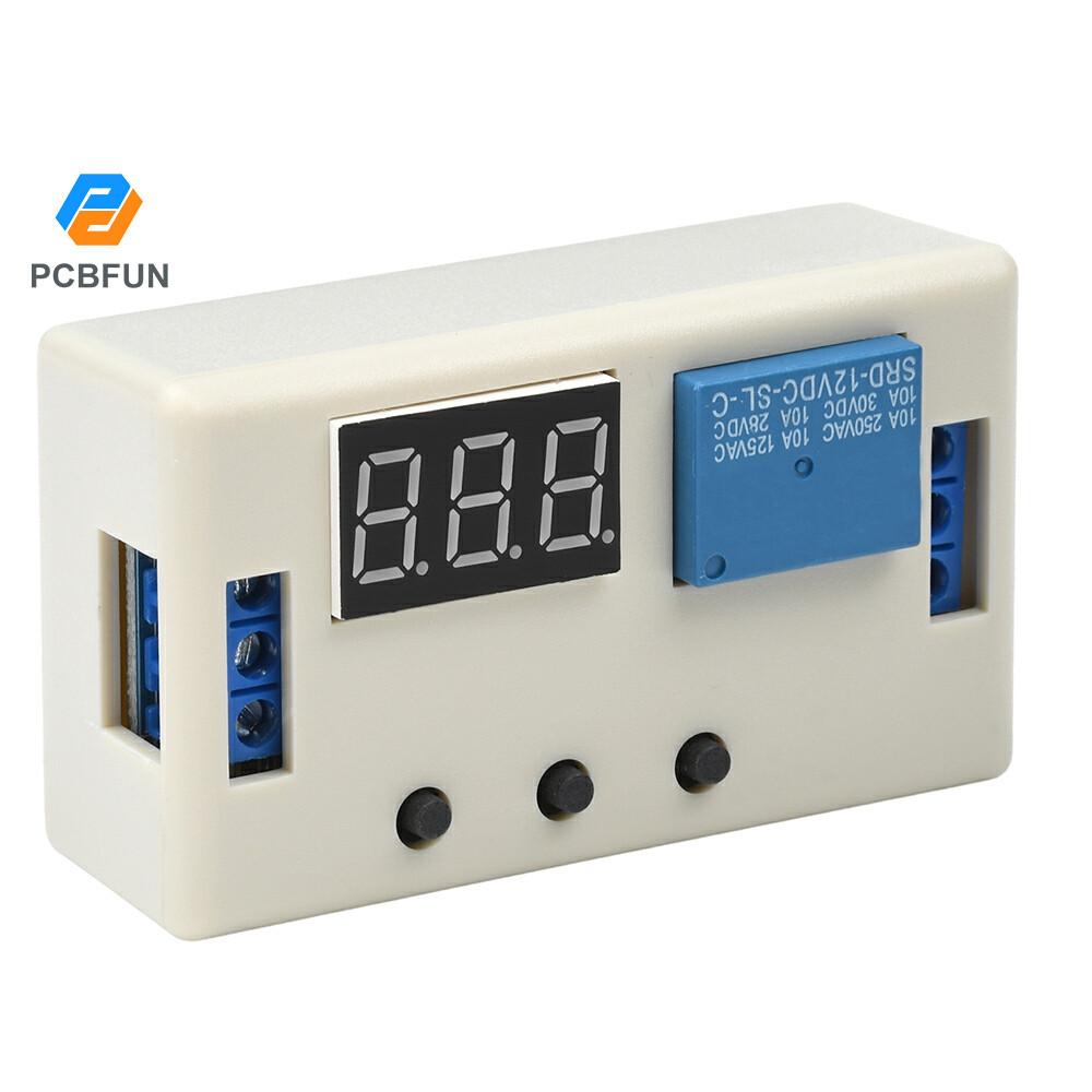 Pcbfun DC 12V Delay Timer Relay LED Digital Display Programmable ...