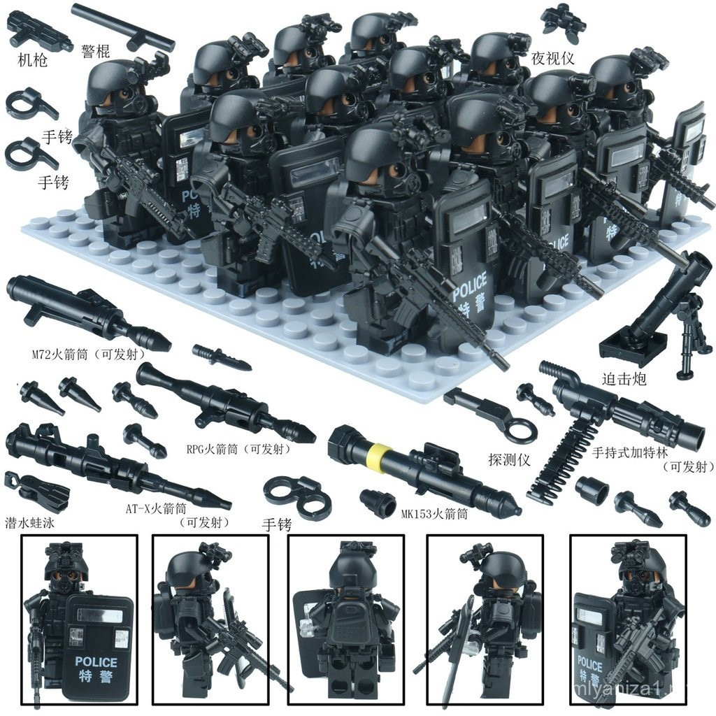 New Military Building Blocks Special Forces Minifigures Soldiers Police ...