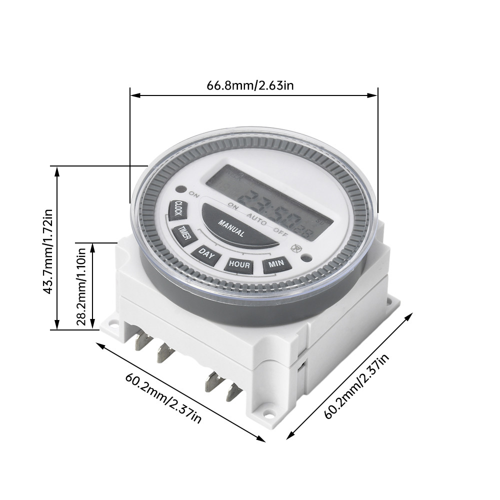 Pcbfun AC 250V LCD Digital Electronic Timer High-Precision Small ...