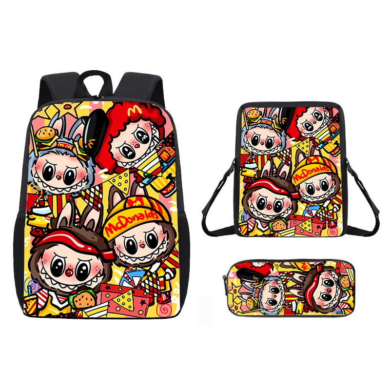 LABUBU backpack for kids popmart schoolbag pencil case set A2 | Shopee ...