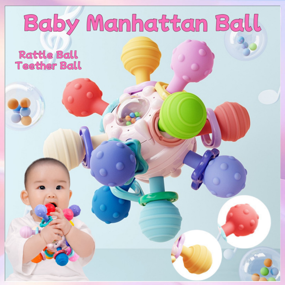 Baby Manhattan Ball Newborn Rattle Ball Teether Ball Grinding Teether ...