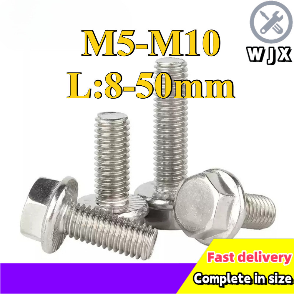 Hexagon Screw Flange skru/Spanner Wrench Hexagon Head Flange Screw/Stainless Steel 316 SS Hex ...