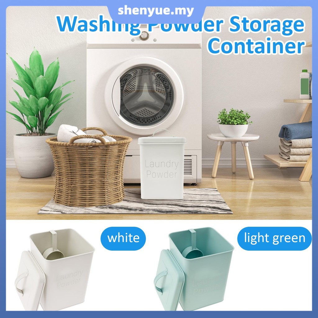 Washing Powder Box 3L Large Metal Detergent Storage Container with ...