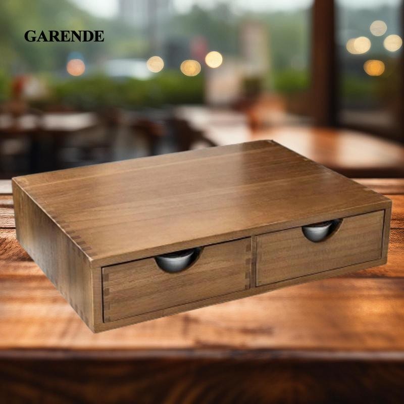 [Garende] Wooden Coffee Storage Drawer for Coffee Machine Stand ...