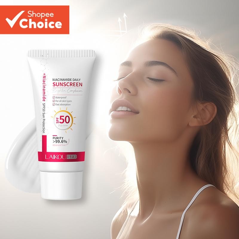 LAIKOU Pro 99.6% Niacinamide Brightening Daily Sunscreen SPF50 PA+++ Sunblock Repairing 50g ...