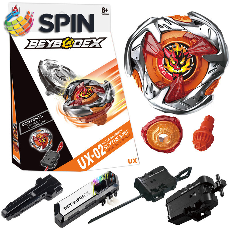 Beyblade X UX-02 Hell Shammer Beyblade Xtreme with Launcher Led Grip ...