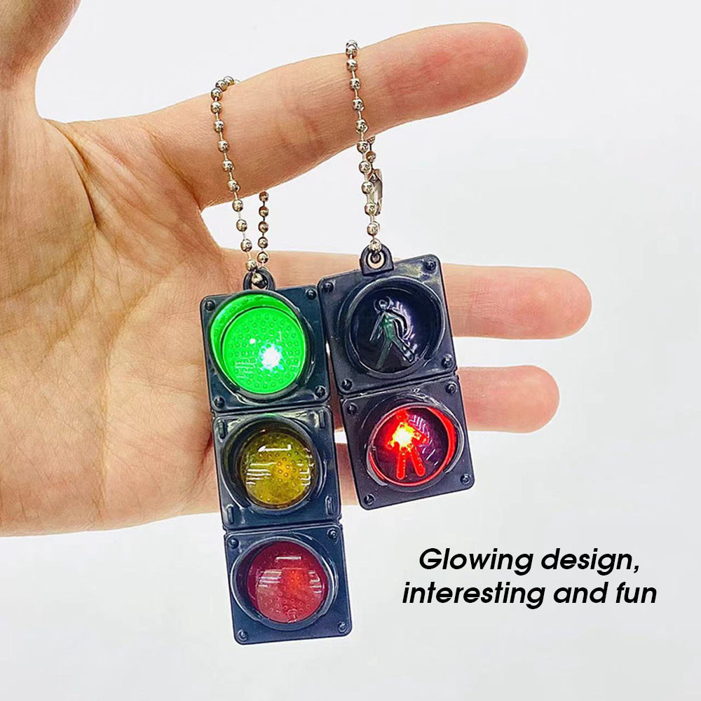 Mini Traffic Light Keychain - LED Pedestrian Signal Keyring for Kids ...