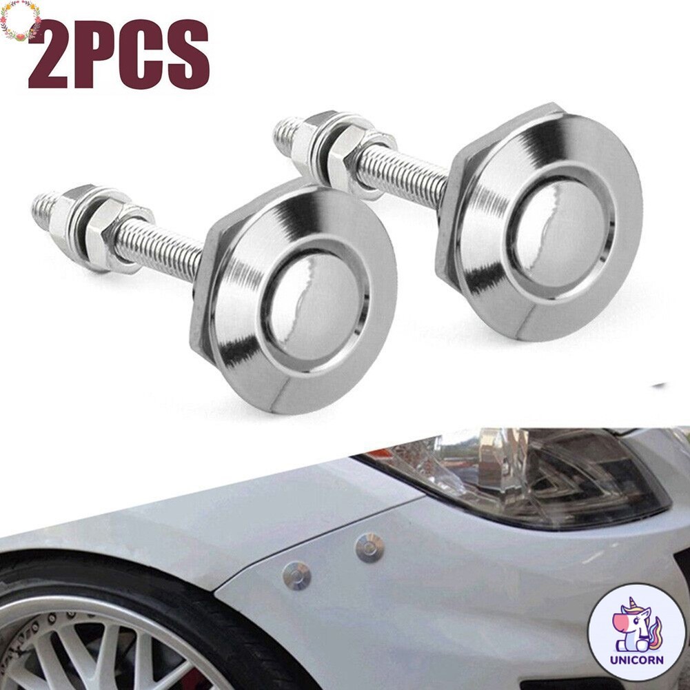 UN [HME] 2Pcs Car Quick Release Bumper Latch Push Button Bonnet Hood ...