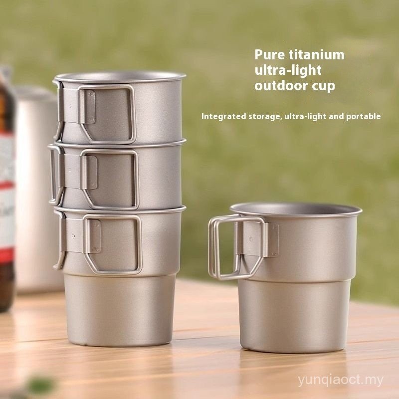 Pure Titanium Cup Outdoor Pure Titanium Camping Portable Tea Cup ...