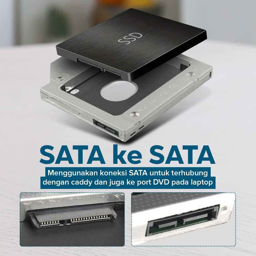 Universal HDD Caddy SATA to SATA 2.5 Inch 12.7mm | Shopee Malaysia