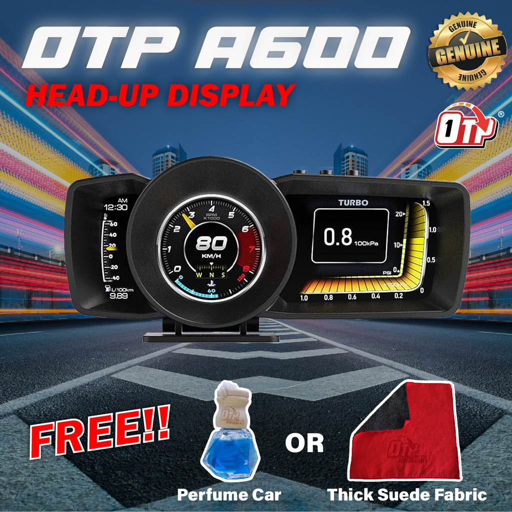 A600 OBD2 Meter Gauge Meter Car GPS Alarm Speed Head-Up LCD display Water temp RPM Turbo Boost ...
