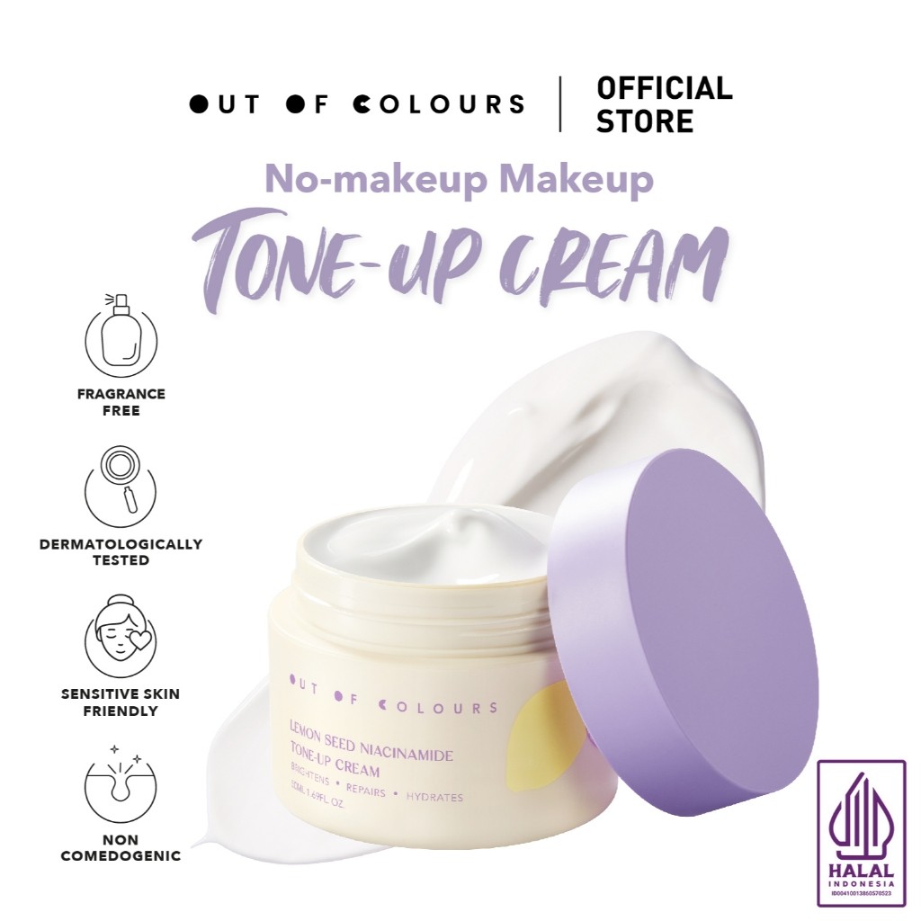 OUT OF COLOURS Lemon Seed Niacinamide Tone Up Cream (50g) Whitening ...