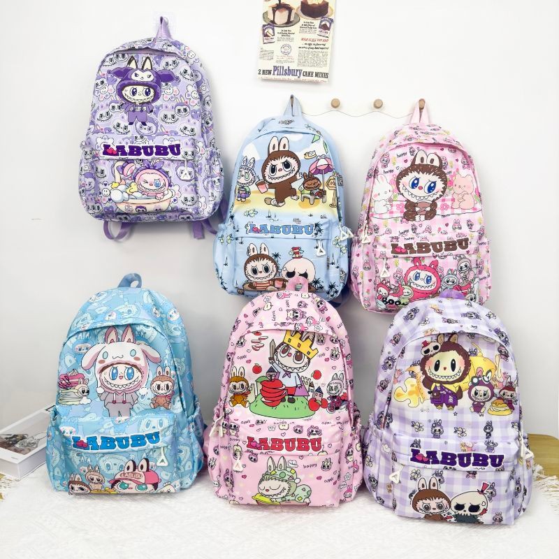 Labubu bag for kids girl Large Capacity Cute Cartoon Kindergarten ...