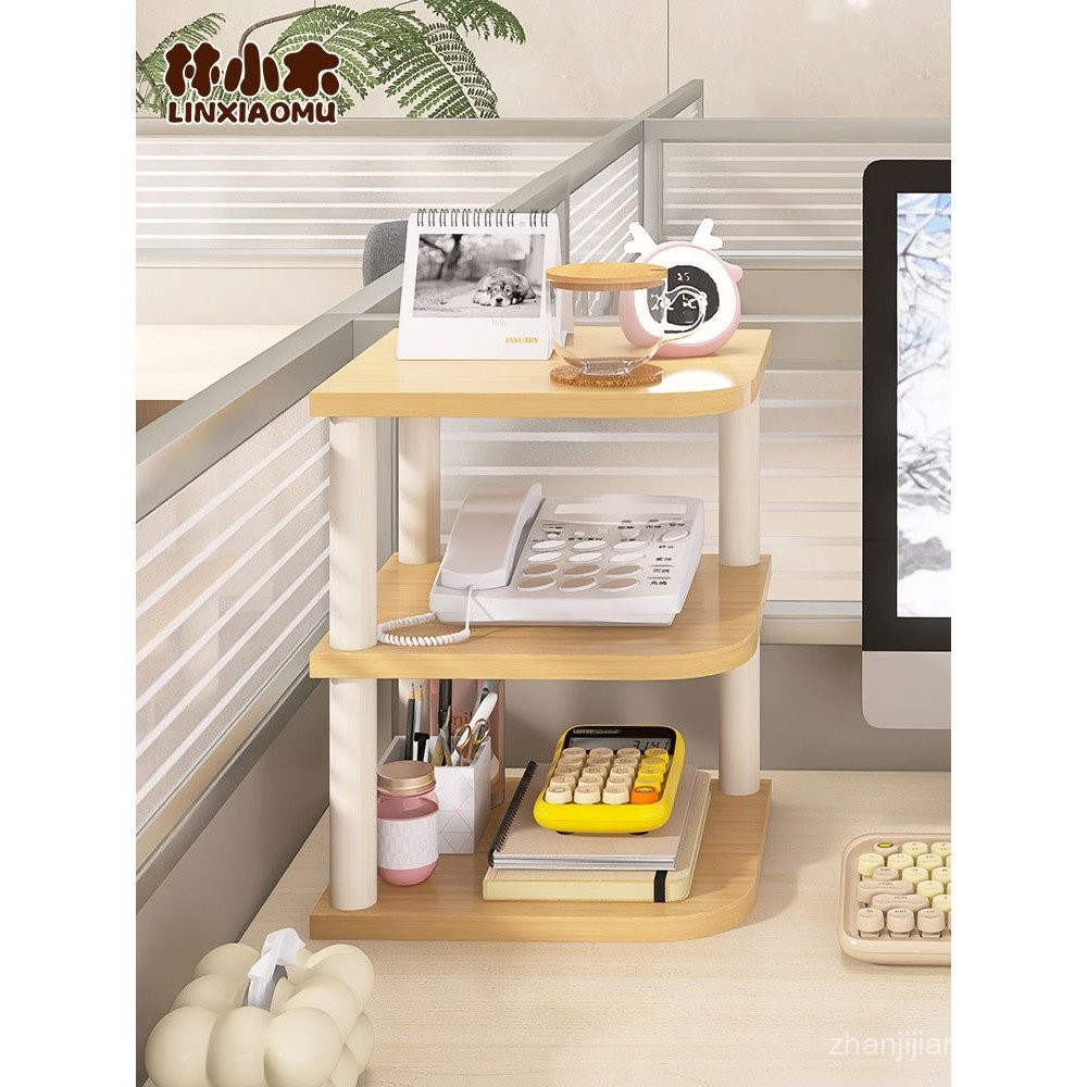 Desktop Corner Shelf Work Space Corner Desk Storage Rack Corner Multi ...
