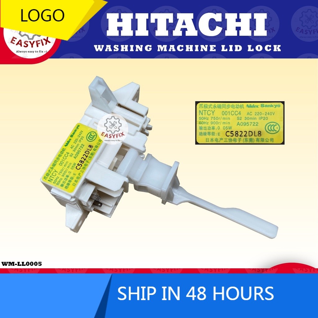 (NTCY001CC4) HITACHI WASHING MACHINE LID LOCK DOOR SWITCH LOCK PINTU ...