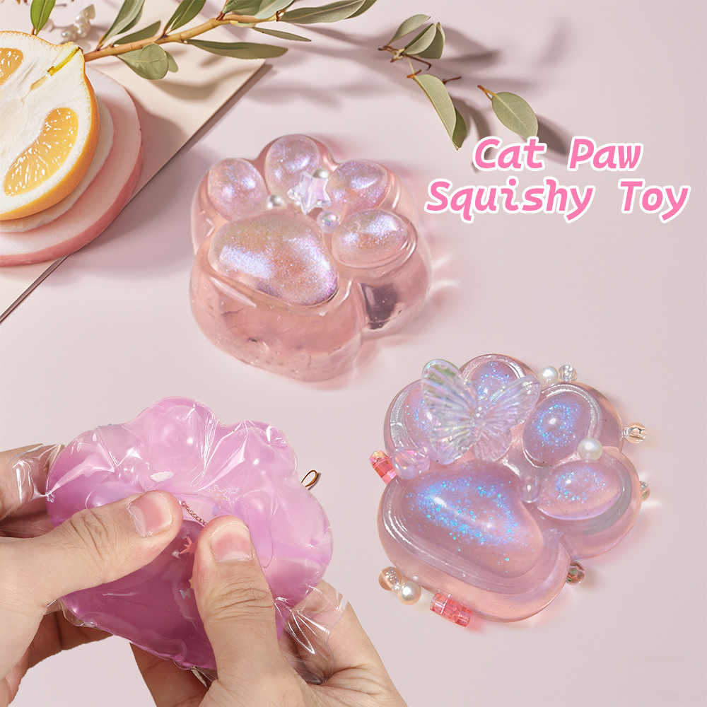BF Cat Claw Squeeze Toy Pinching Transparent Toy Cat Paw Slow Rebound ...