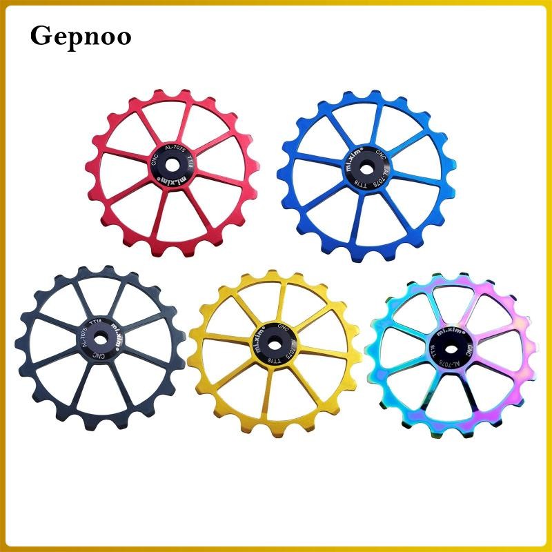 Gepnoo 18T Aluminum Ceramic Sealed Bearing Jockey Wheel Guide Roller ...
