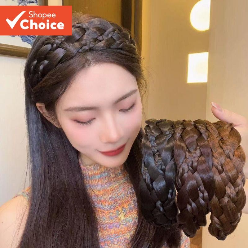 1 Ladies Headband New Style Wide-Brimmed Sandwich Braid Wig Twist Braid ...