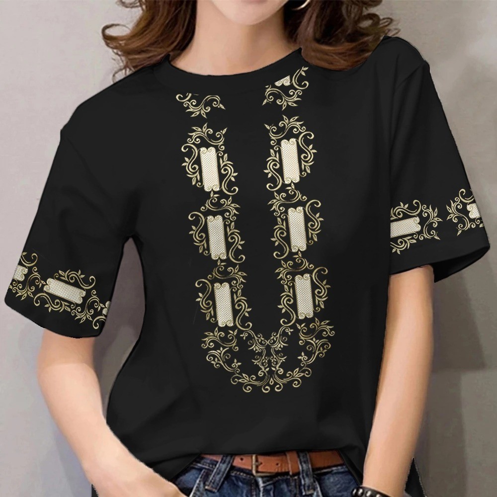 【Ready Stock】2025 Ethnic Style Women's T-Shirt Asean Attire For Women ...
