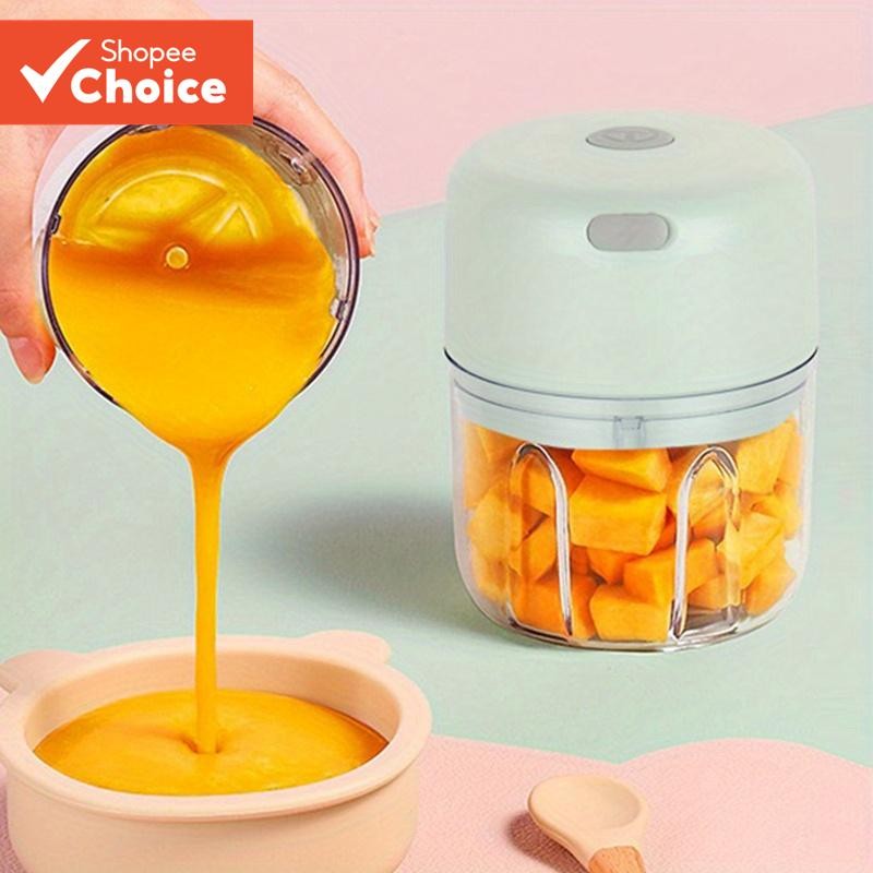Electric Mini Garlic Mincer, 100ML USB Vegetable Onion Chopper ...