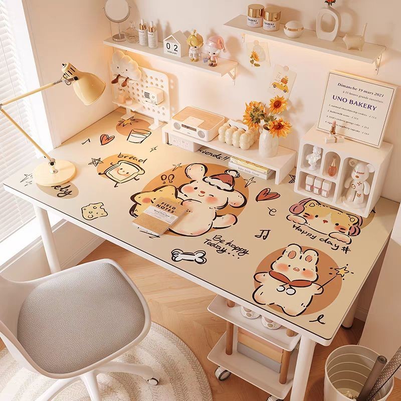 Cartoon Cute Student Writing Table Computer Desktop Desk Mat Waterproof ...