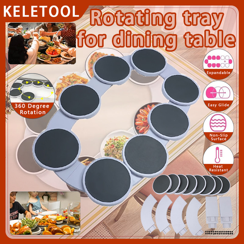 Rotating Tray Expandable Dining Table Organizer 360 Rotating Rotating ...