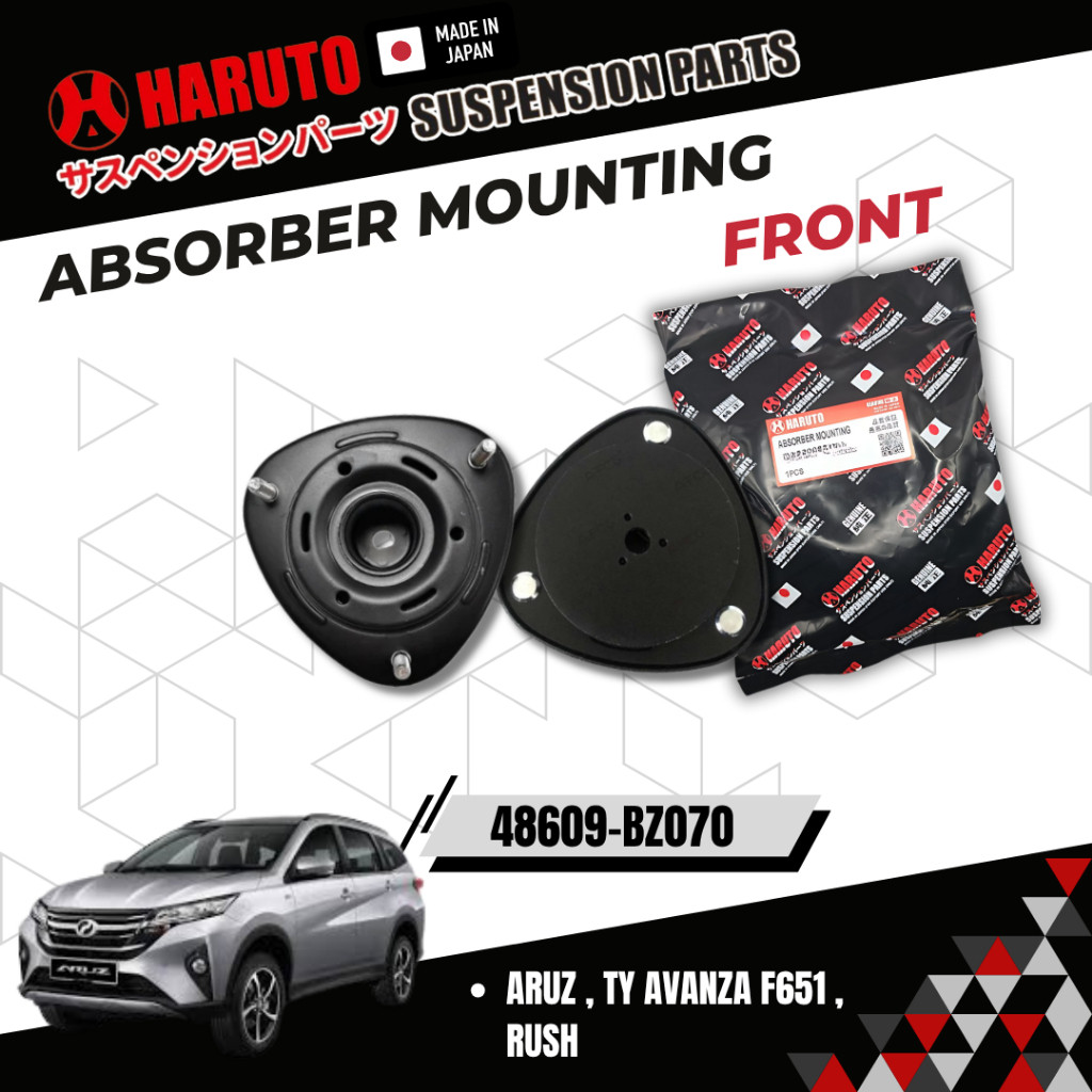 HARUTO GENUINE ABSORBER MOUNTING FRONT PERODUA ARUZ , TOYOTA AVANZA F651 , RUSH (48609-BZ070 ...